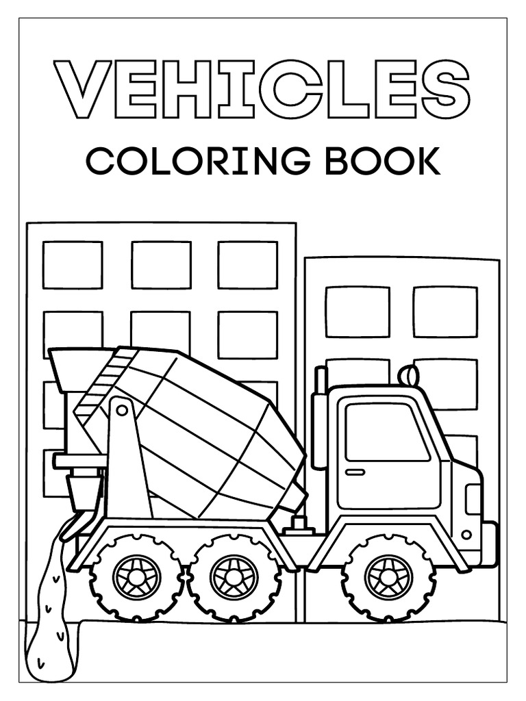 Vehicles Transport Coloring Book | PDF