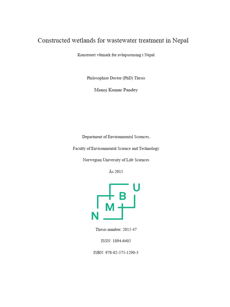 2015_47_Manoj Kumar Pandey PHD thesis | PDF | Sewage Treatment | Fertilizer