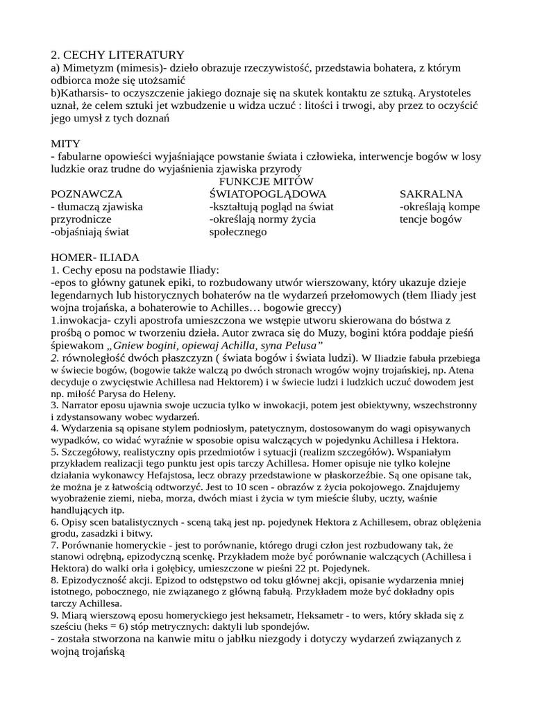 Antyk Iliada Homera | PDF