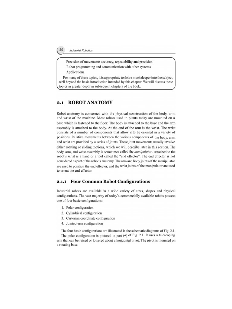 Industrial Robot Anatomy & Joints | PDF | Robotics | Machines