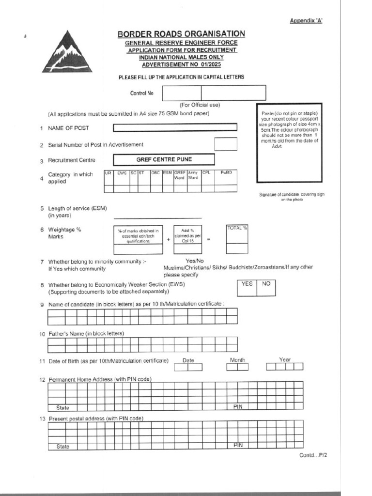 BRO MSW Bharti 2025 For 411 MSW Posts | PDF