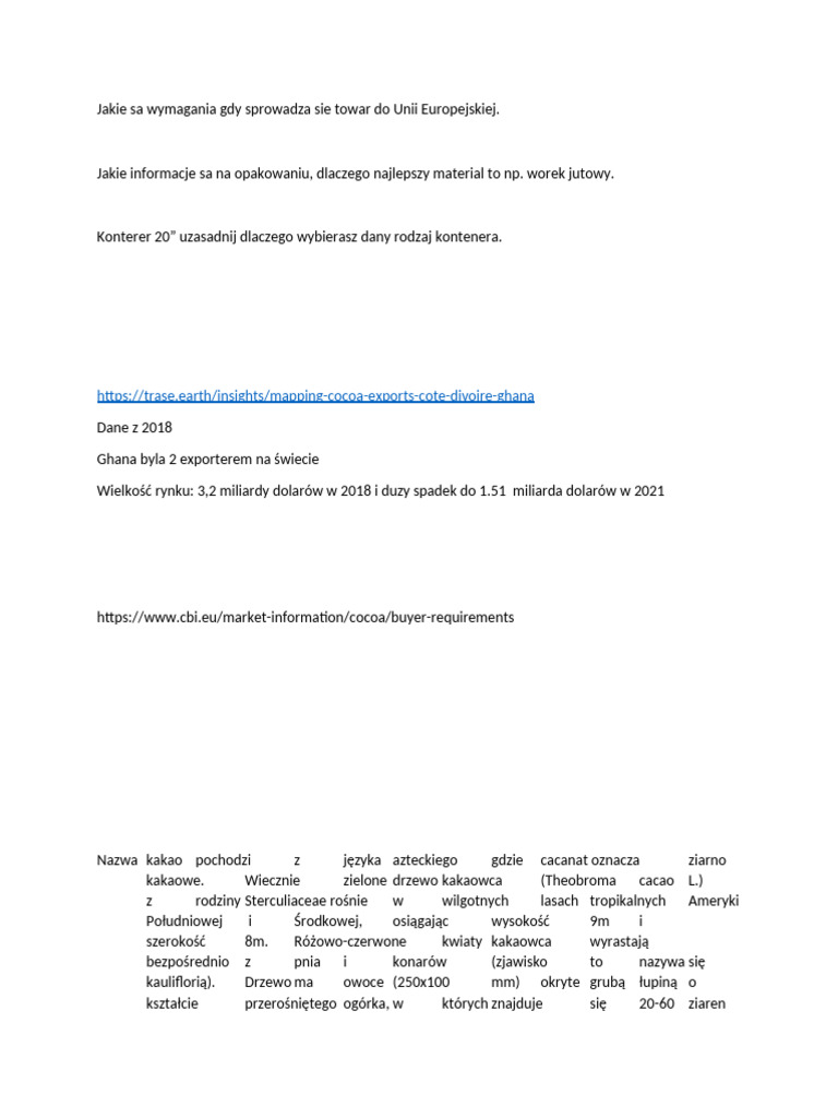 Jakie Sa Wymagania Gdy Sprowadza Sie Towar Do Unii Europejskiej | PDF