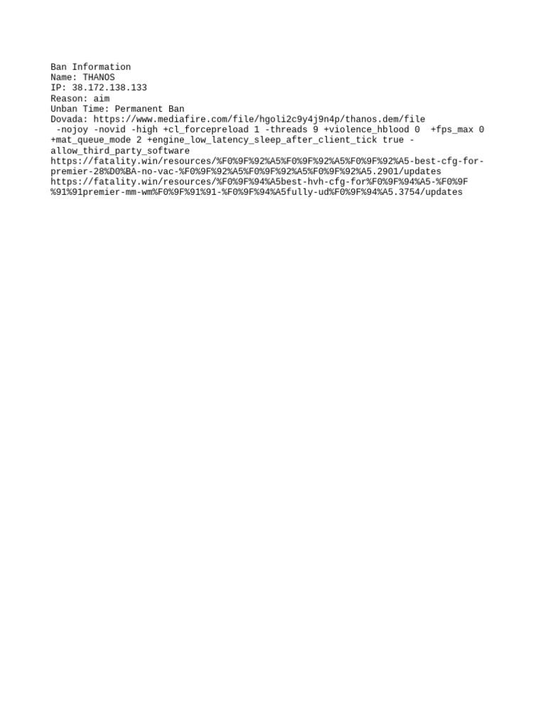 Ban List | PDF
