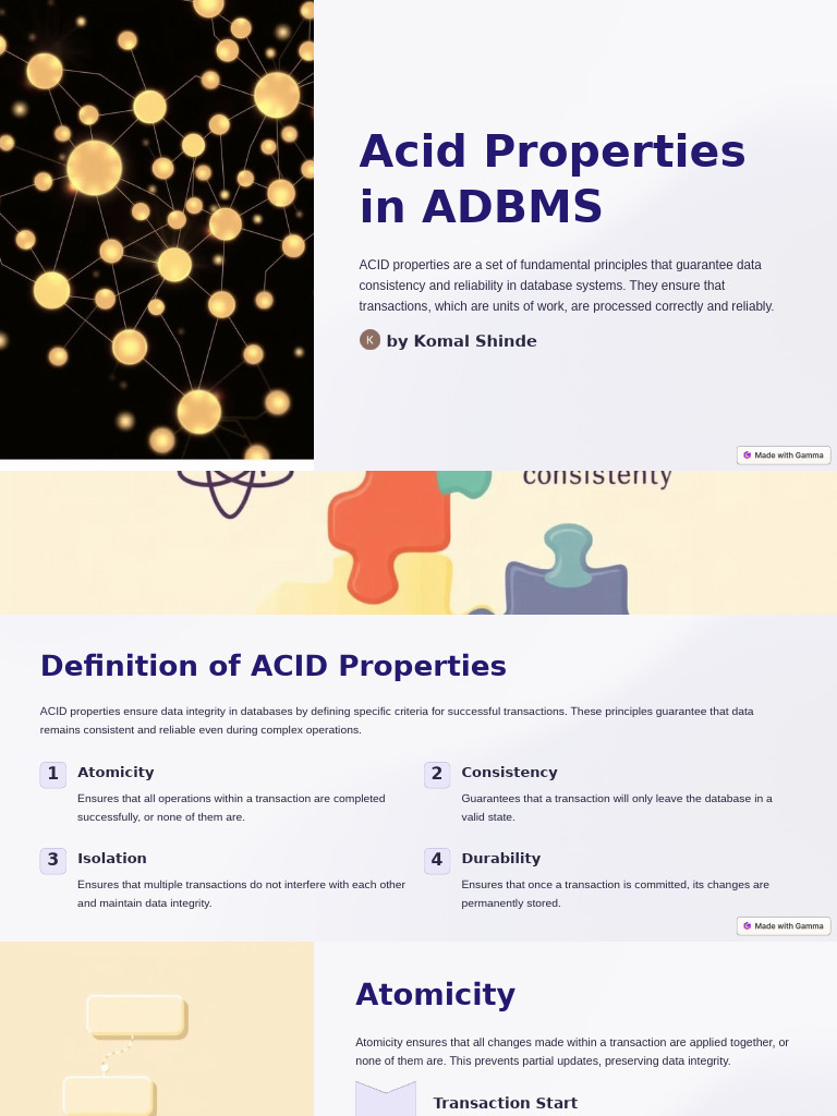 Acid Properties in ADBMS | PDF | Database Transaction | Acid