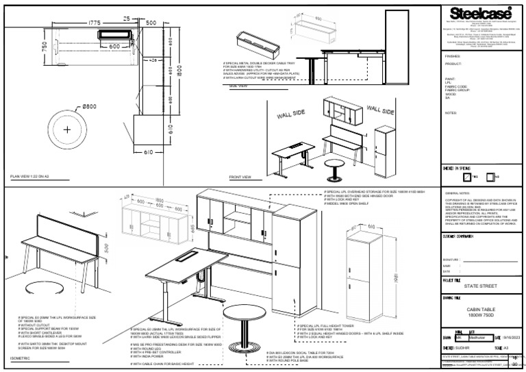 State Street - Cabin Table Migration Se Pro - 1500W Workstation - R1 - F0 - A3 - A3 | PDF