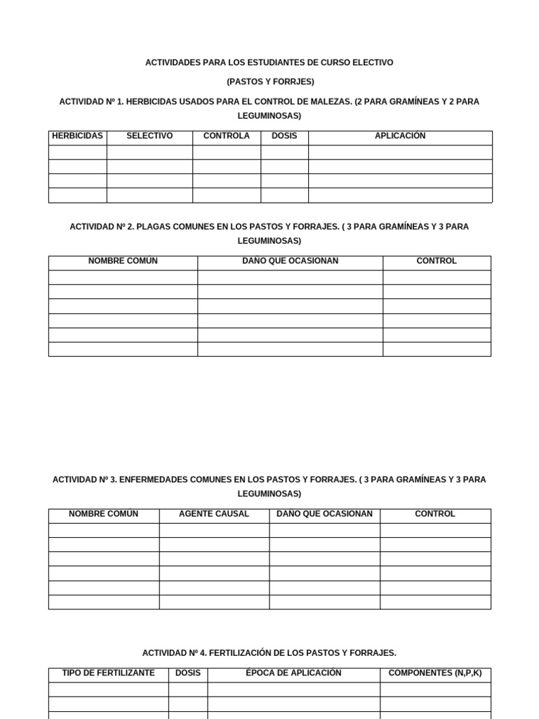 Actividades para Los Estudiantes de Curso Electivo 2023 - 2024 | PDF