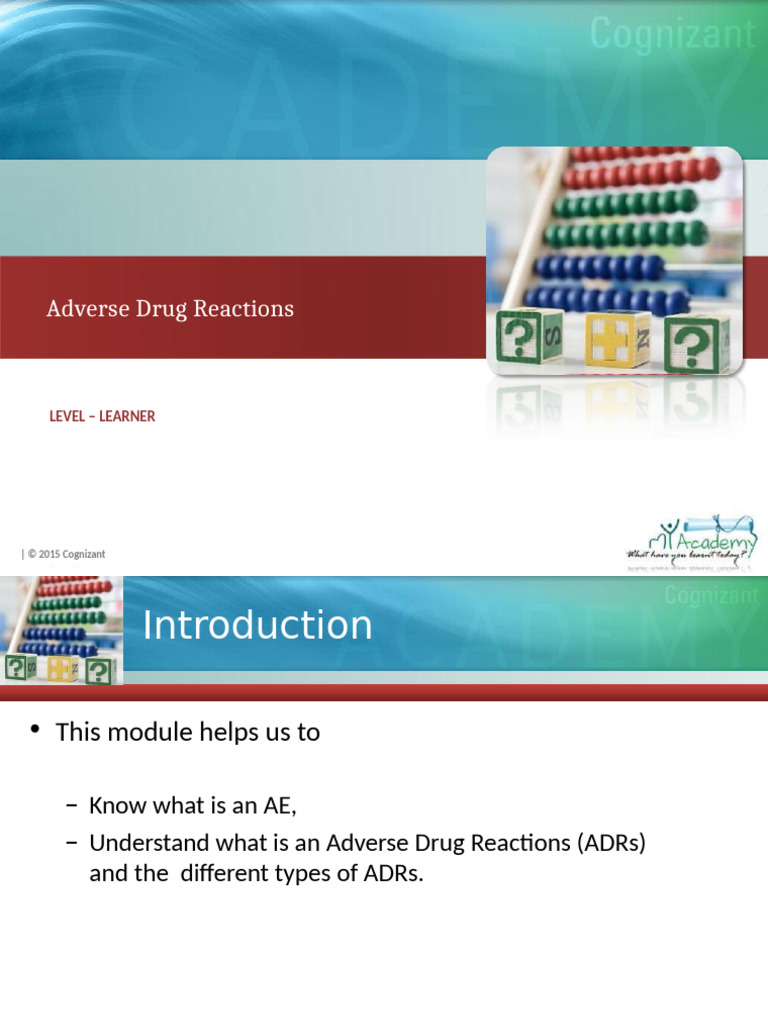 ADR & Classification | PDF | Pharmacovigilance | Drug Overdose