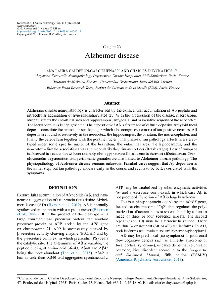 1 s2.0 B9780128023952000237 Main | PDF | Apolipoprotein E | Cerebral Cortex