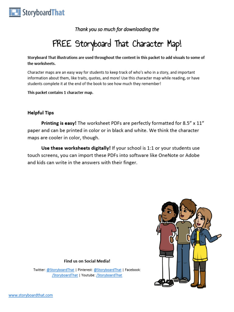 Free Character Map for Storytelling | PDF