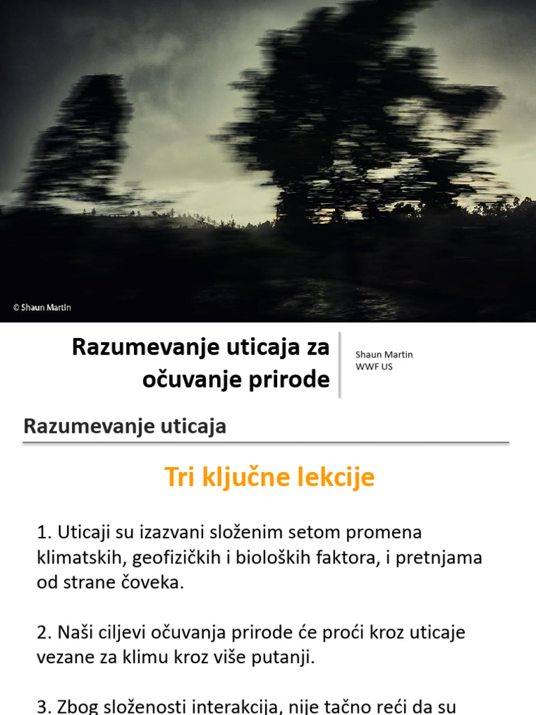 Razumevanje Uticaja Za Ocuvanje Prirode | PDF