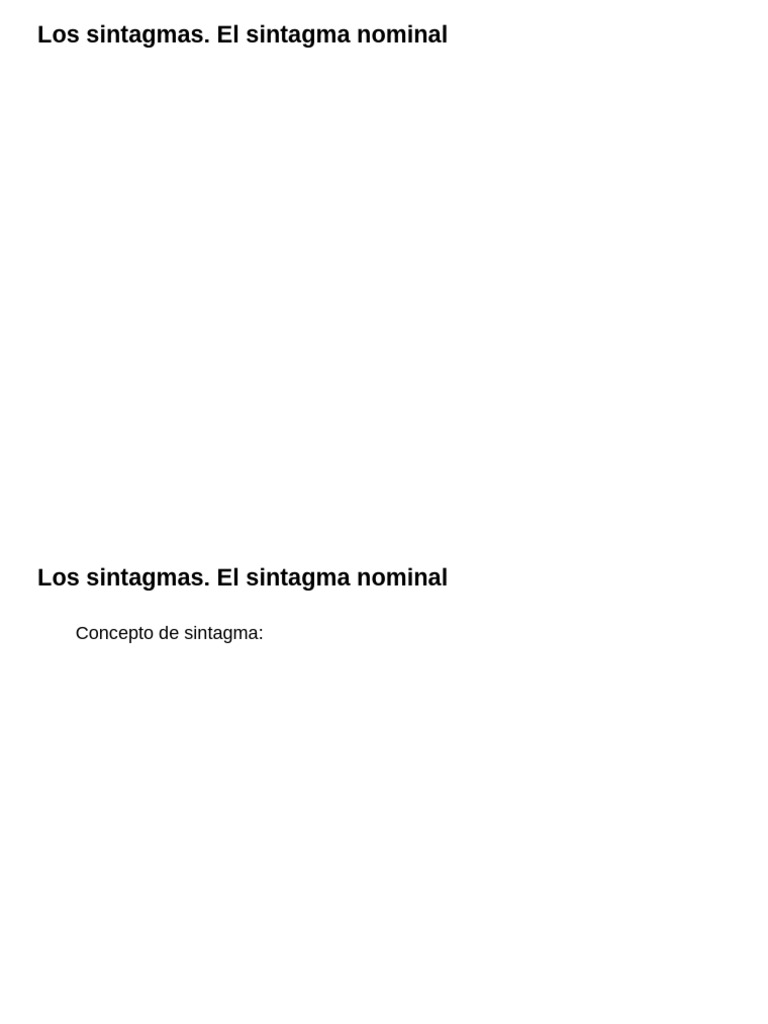 Sintagma nominal: definición y funciones | PDF | Gramática | Sintaxis