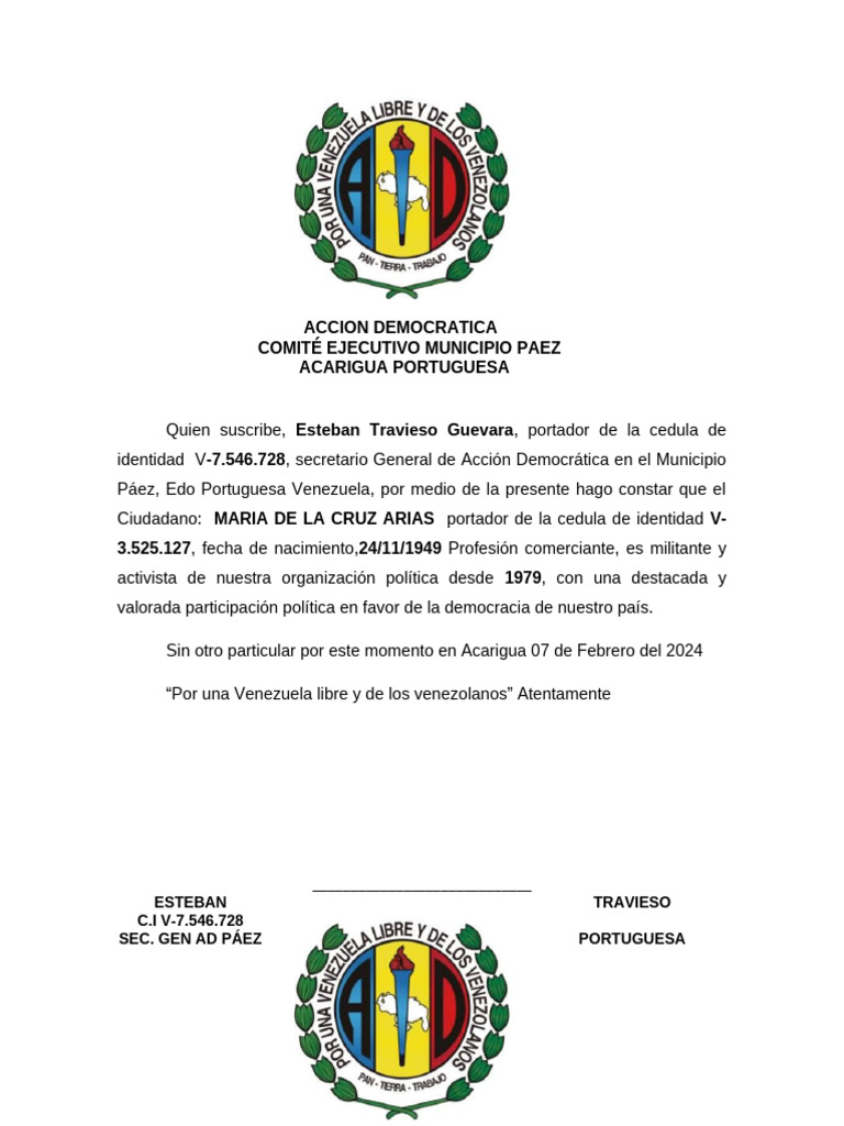 Accion Democratica | PDF | Venezuela | Gobierno