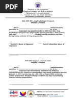 Parental Consent Form. Aral Program.... | PDF