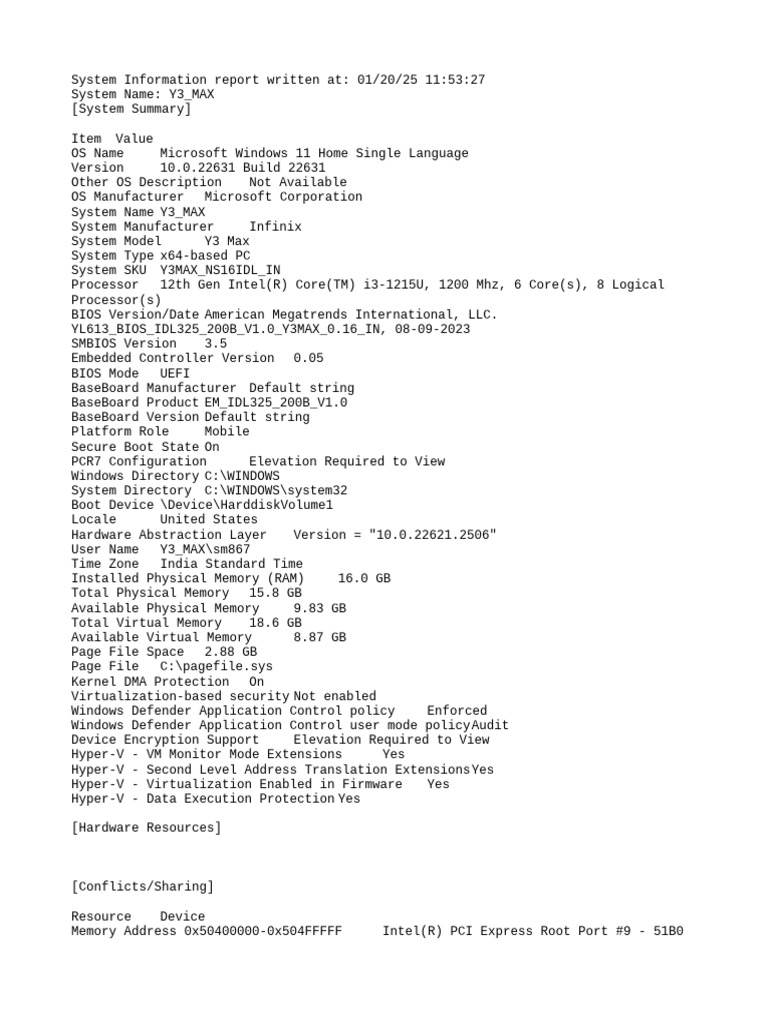 System Info | PDF | Ip Address | Hyper V