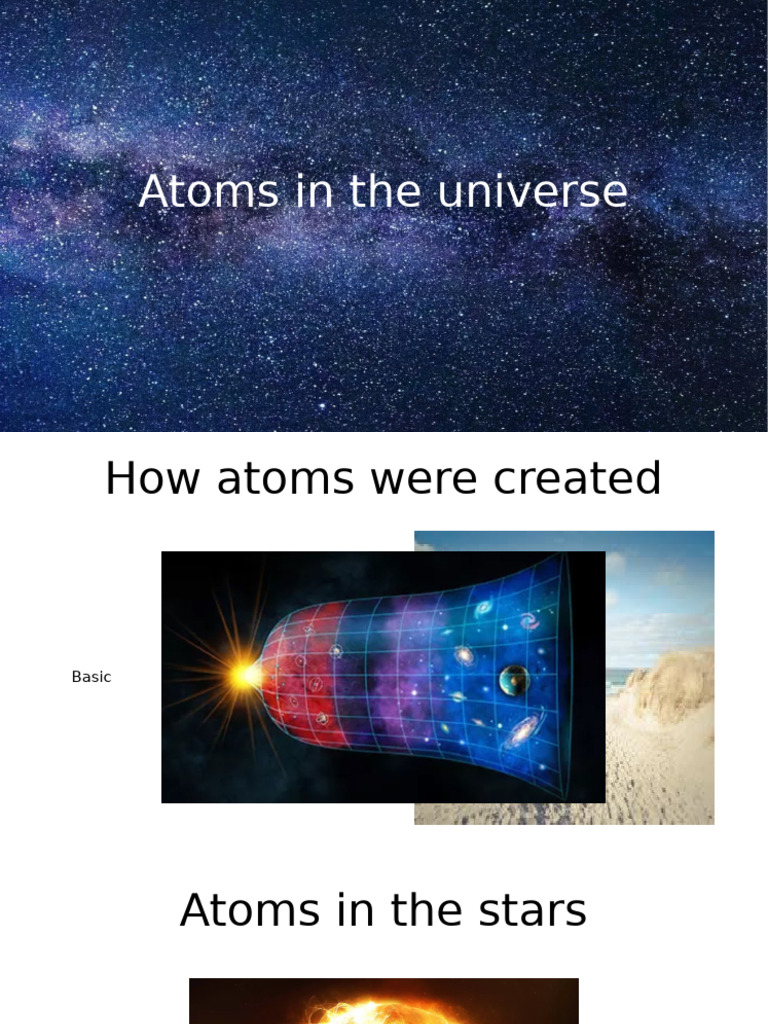 Creation and Role of Atoms in the Universe | PDF