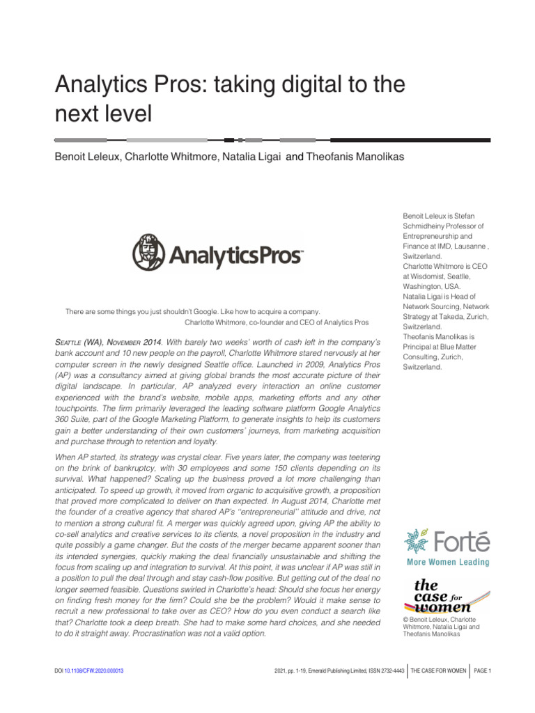 4_Case_Analytics Pro_Taking Digital to Next Level ...