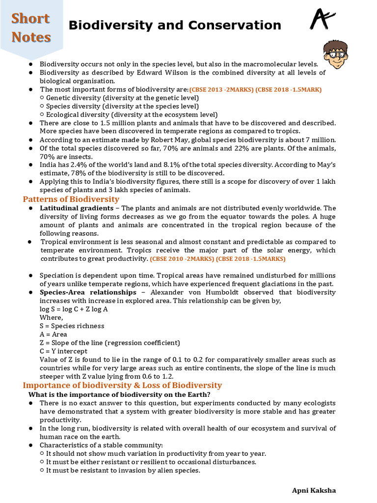 Biodiversity and Conservation Chepter No.15 | PDF | Biodiversity | Conservation Biology