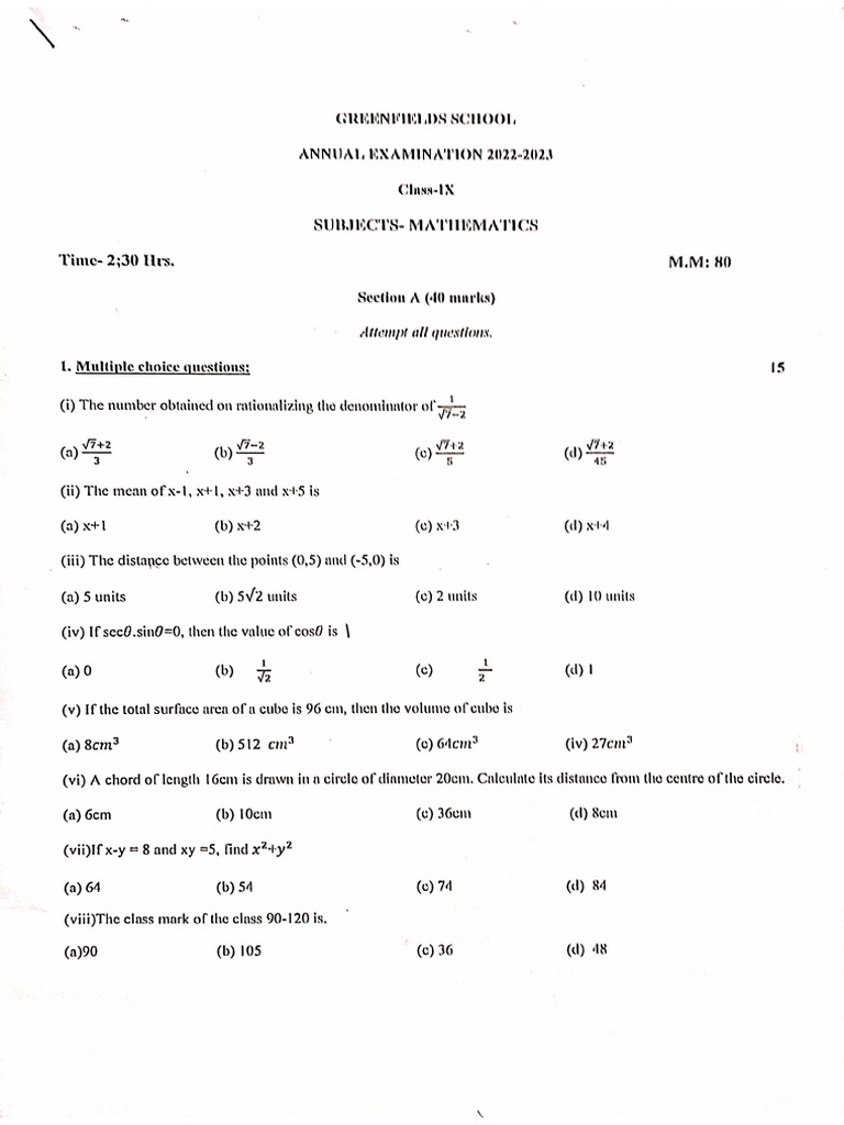 Mathematics TCIX | PDF