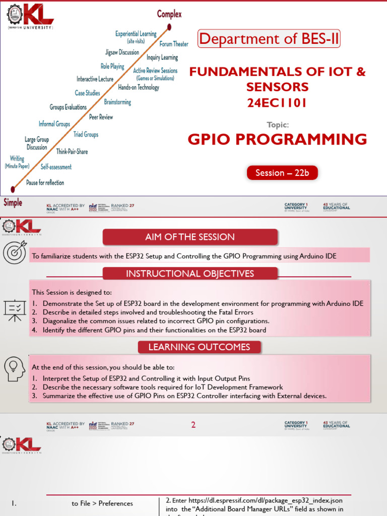 Session - 22b - GPIO Programming | PDF | Arduino | Integrated Development Environment