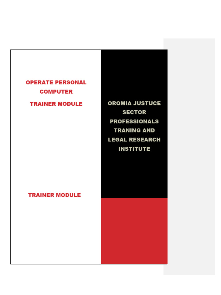 Operate Personal Computer Trainer | PDF | Microsoft Word | Computer File