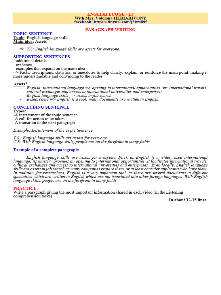 Paragraph Summary Expose | PDF | Learning | English Language