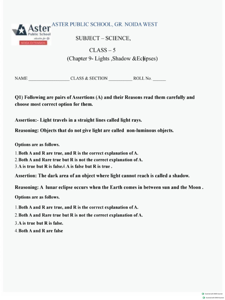 CH-9 Worksheet | PDF