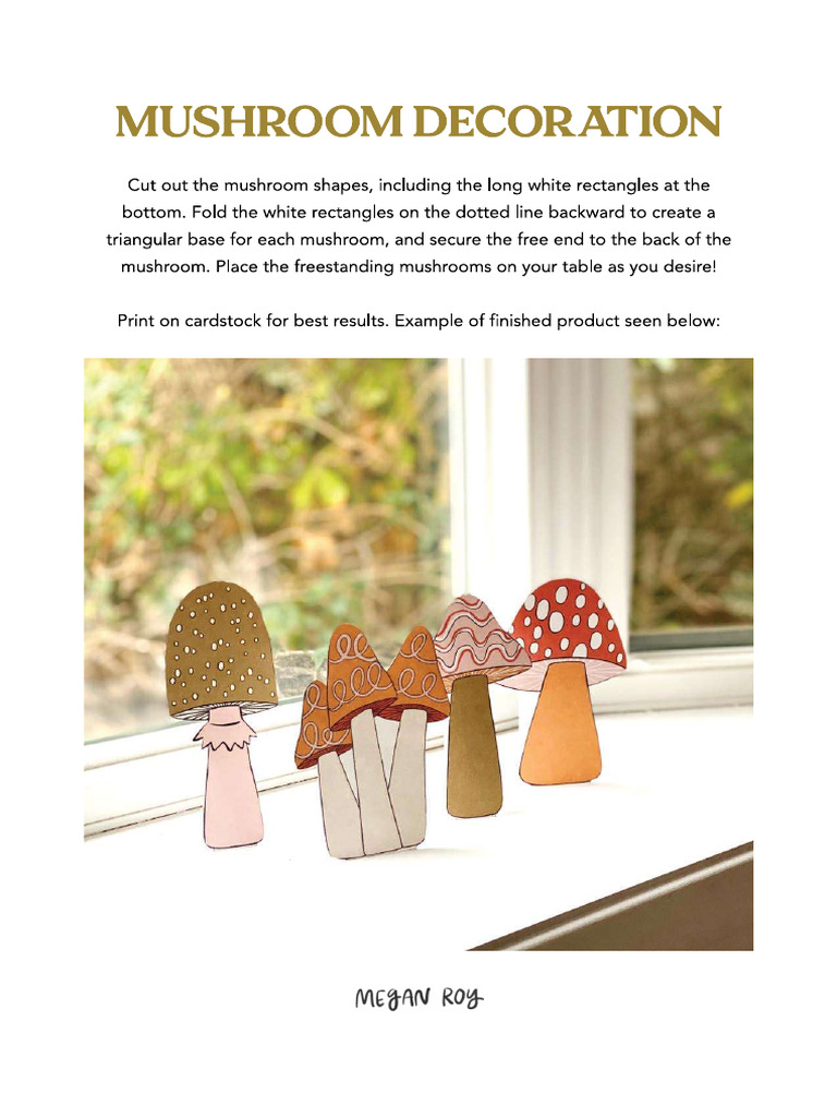 Class 2 sc001 Mushroom Decor Crafting | PDF