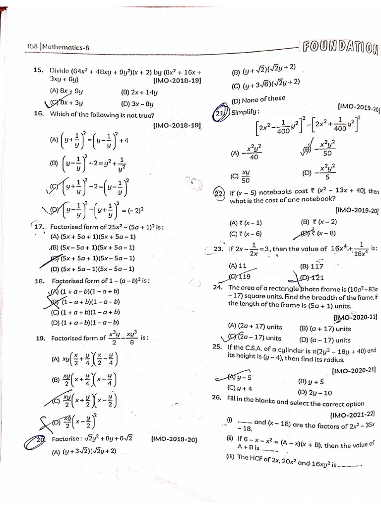 Class 9 Important Answer Of Maths PDF