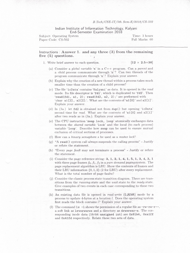 CS_502_Operating System | PDF