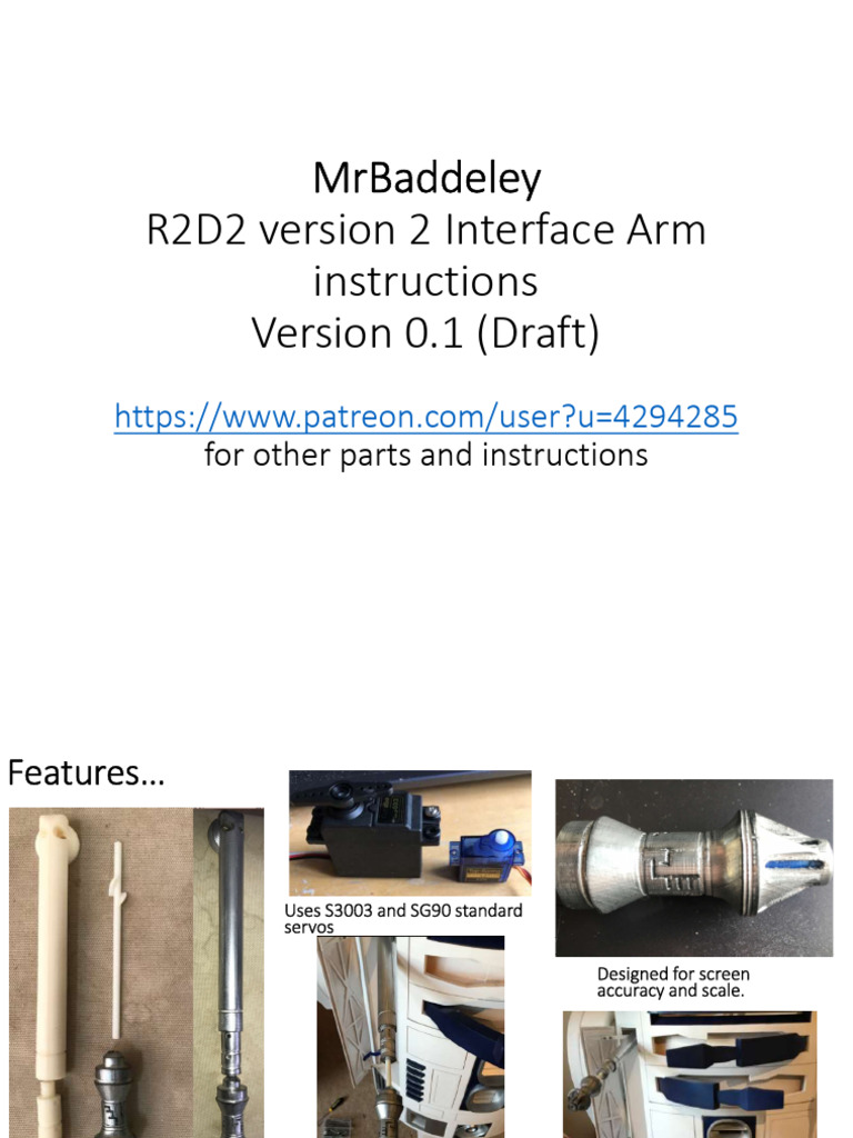 R2 Ver2 Interface Arm Instructions v1 | PDF | Screw | Metalworking