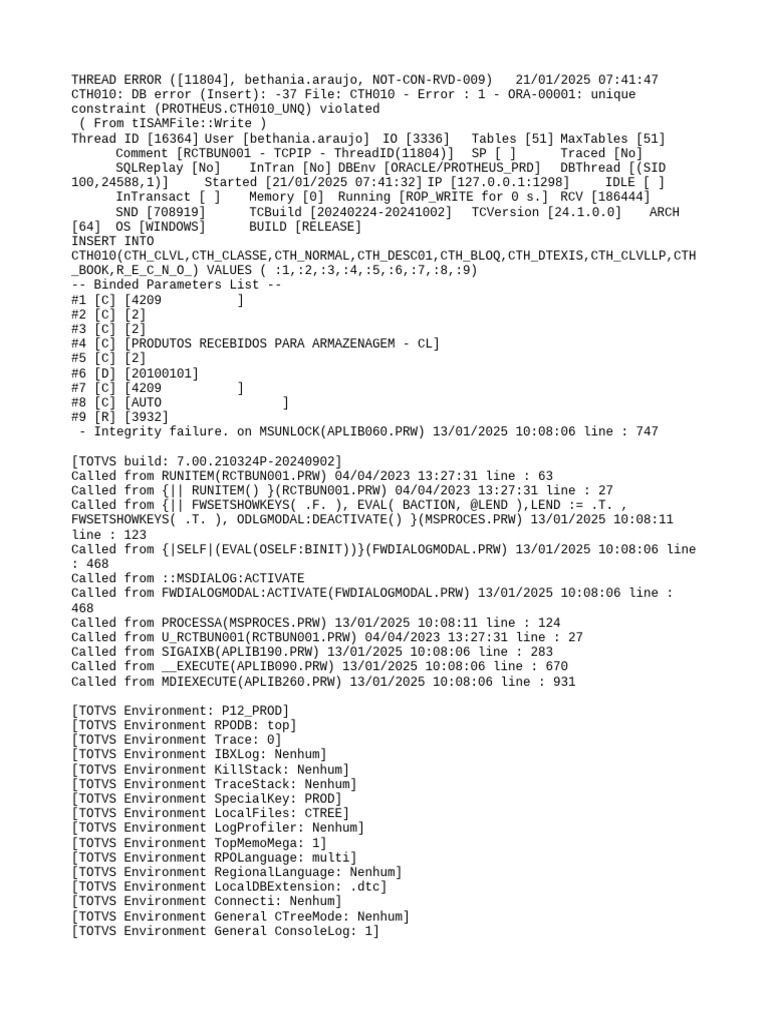 THREAD ERROR ( (11804), Bethania - Ara | PDF | Accounting