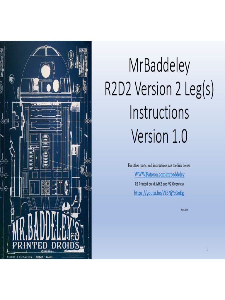 R2D2 V2 Legs Instructions v1.0 | PDF | Adhesive | Magnet