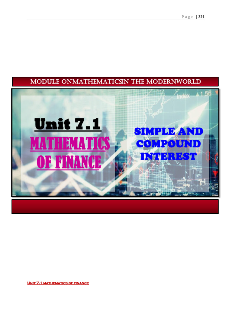 MMW 7.1 Mathematics of Finance Simple and Compund Interest | PDF ...