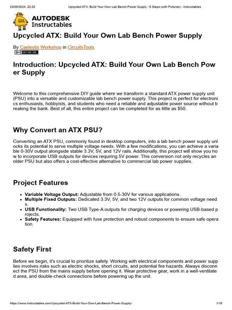 Upcycled ATX_ Build Your Own Lab Bench Power Supply _ 6 Steps (with Pictures) - Instructables ...