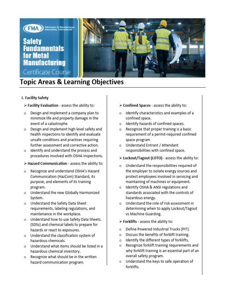 Safety Training for Metal Manufacturing | PDF | Occupational Safety And ...