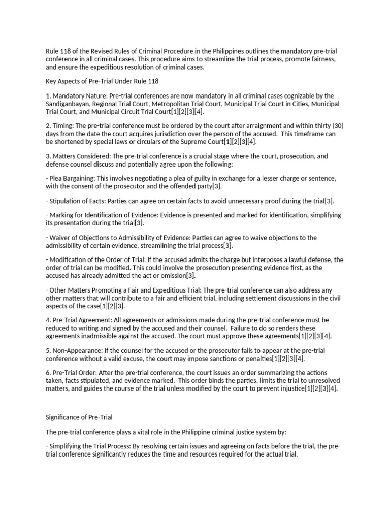 Rule 118-119-WPS Office | PDF | Continuance | Plea