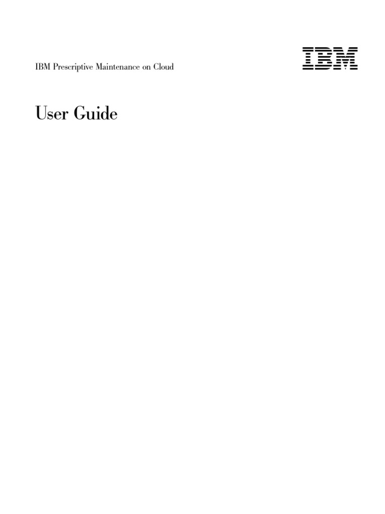 IBM Prescriptive Maintenance On Cloud User Guide | PDF | Performance ...