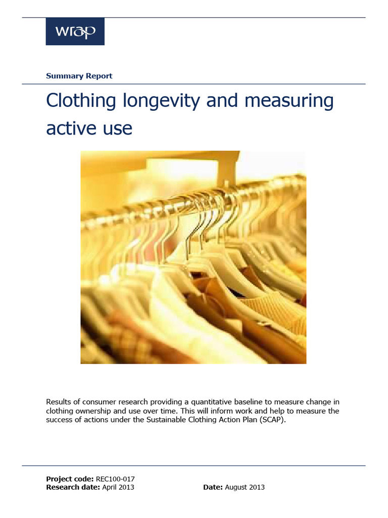 Clothing longevity SUMMARY REPORT | PDF | Clothing | Economies