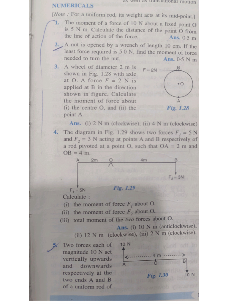 Numericals CH 1 Physics | PDF