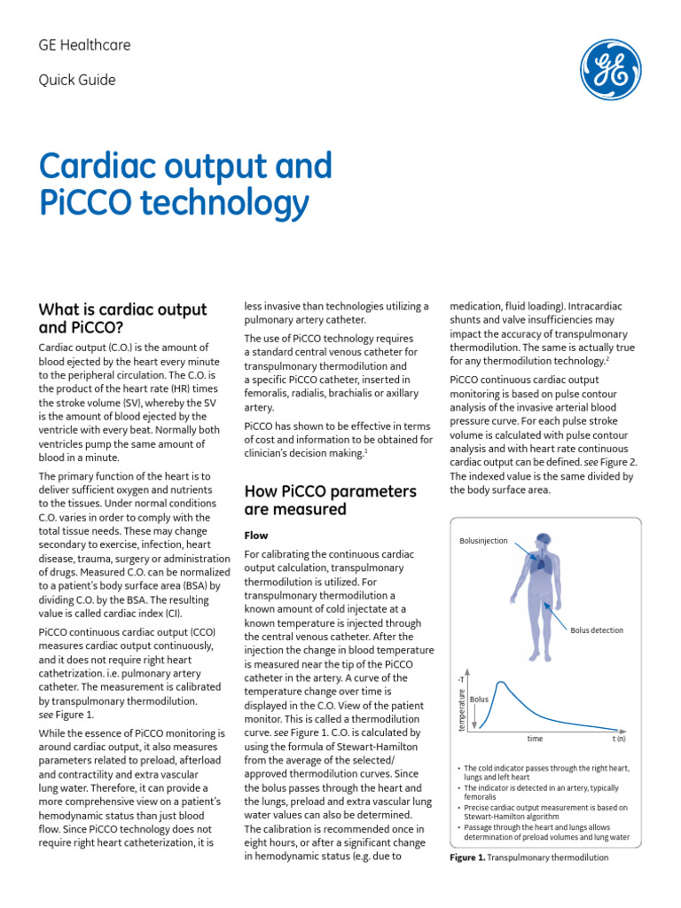 Understanding Cardiac Output & PiCCO Technology | PDF | Heart ...