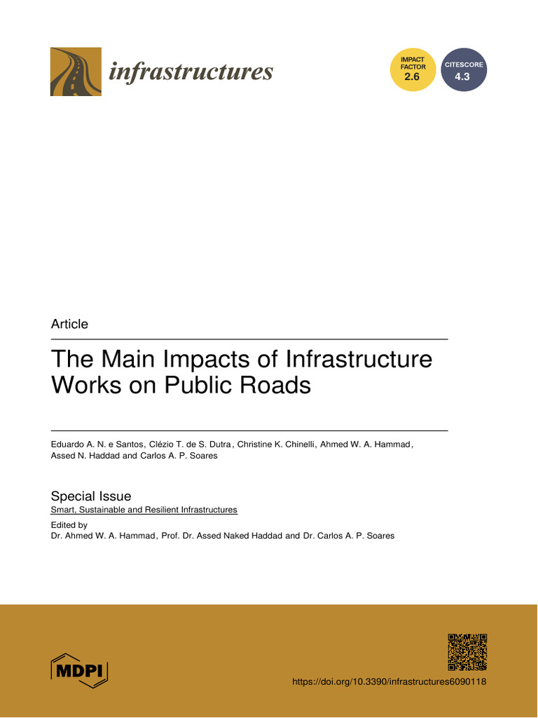 The Main Impacts of Infrastructure Works On Public Roads | PDF ...