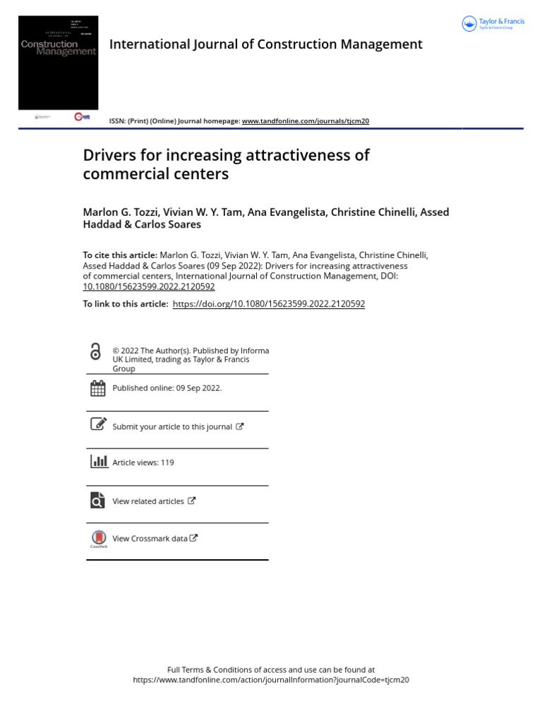 Drivers For Increasing Attractiveness of Commercial Centers | PDF