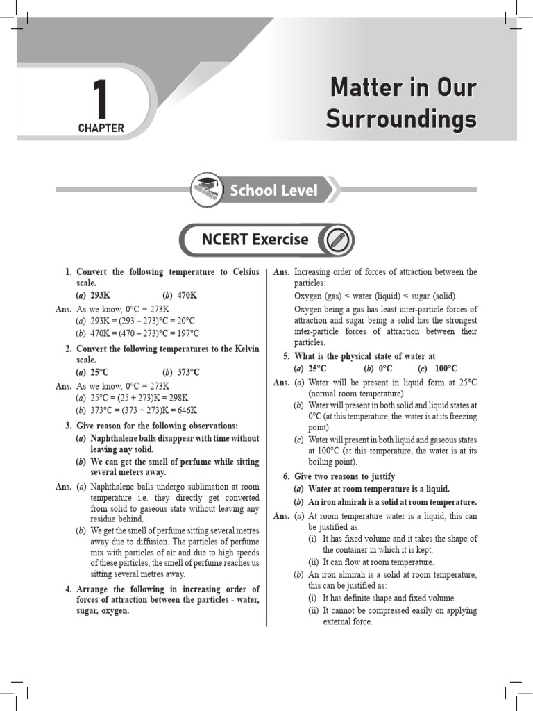 Chemistry NCERT Exercises Solutions PDF Only66cf00ea7ec9cc22a4e4e16d | PDF | Physics | Physical ...