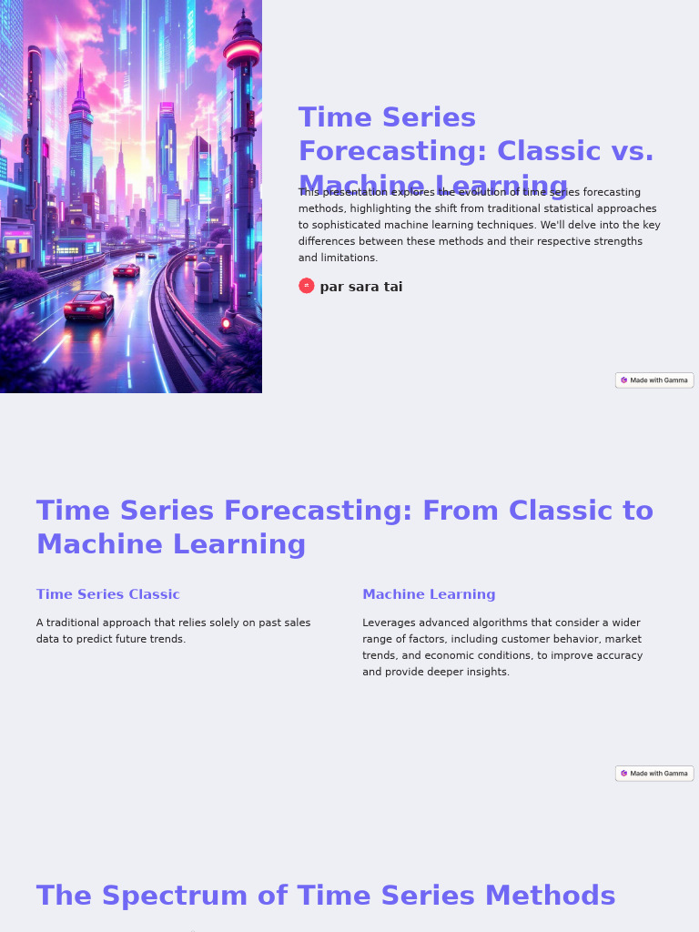 Time Series Forecasting: Classic vs ML | PDF