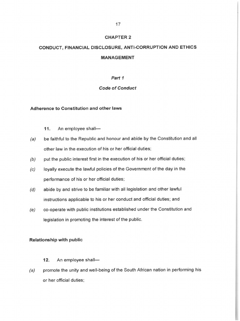 Public Service Code of Conduct | PDF