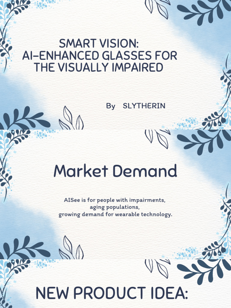 AI-Enhanced Glasses for Visual Aid | PDF | Advertising | Glasses