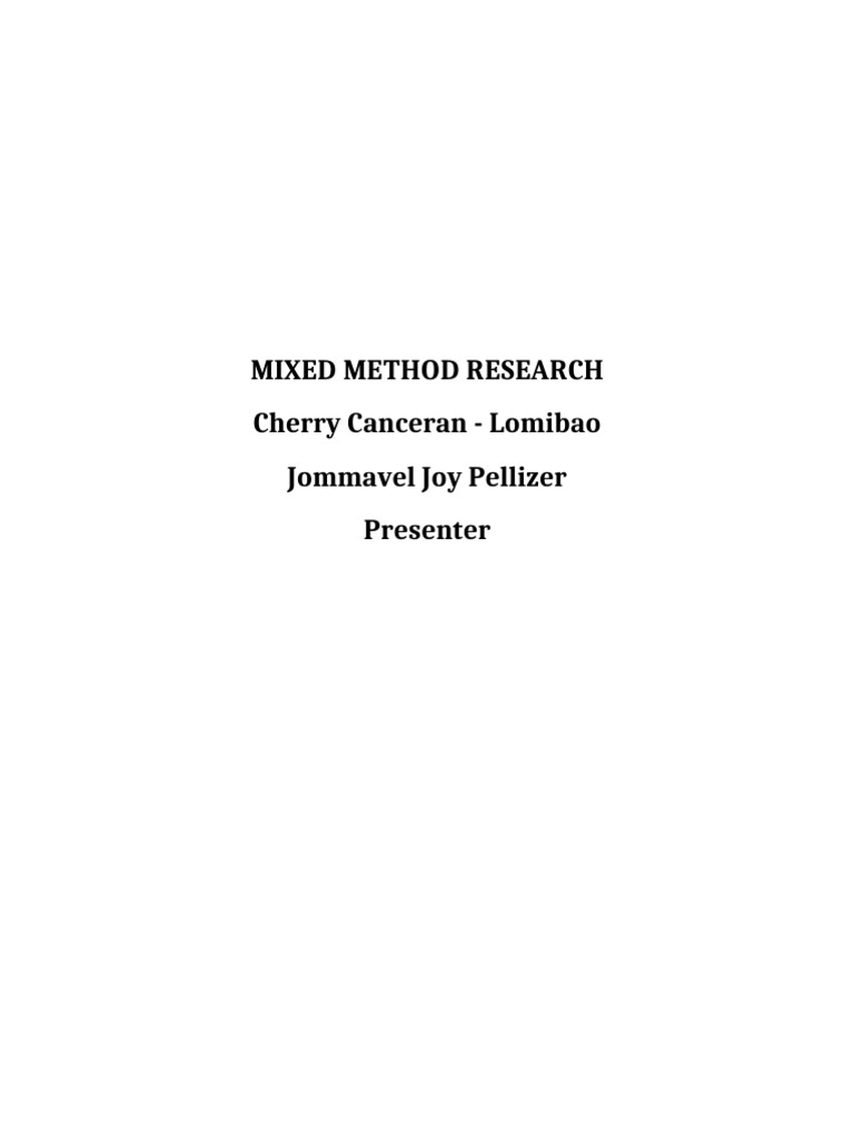 Understanding Mixed Methods Research | PDF | Qualitative Research ...