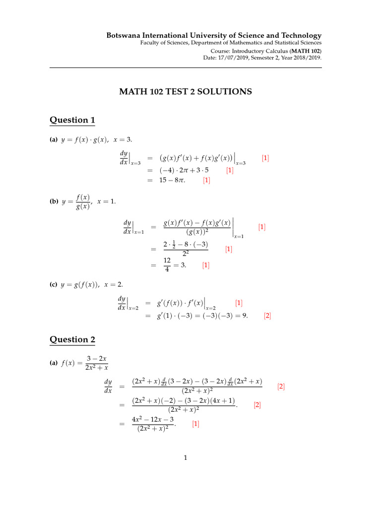Math 102 Test 2 Solutions Pdf Mathematical Physics Mathematical