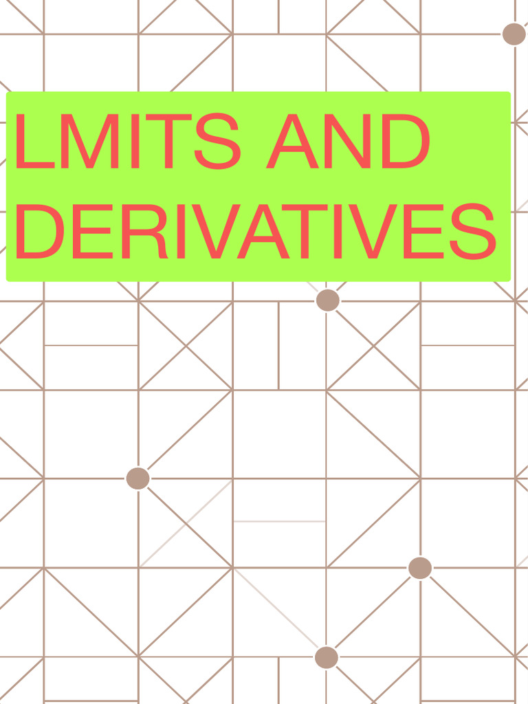 Limits and Derivatives | PDF | Mathematical Analysis | Functions And Mappings
