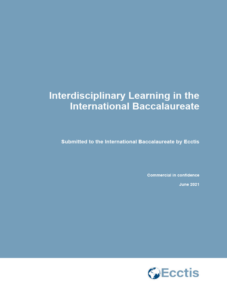 Interdisciplinary Learning Ecctis Final Report En | PDF ...